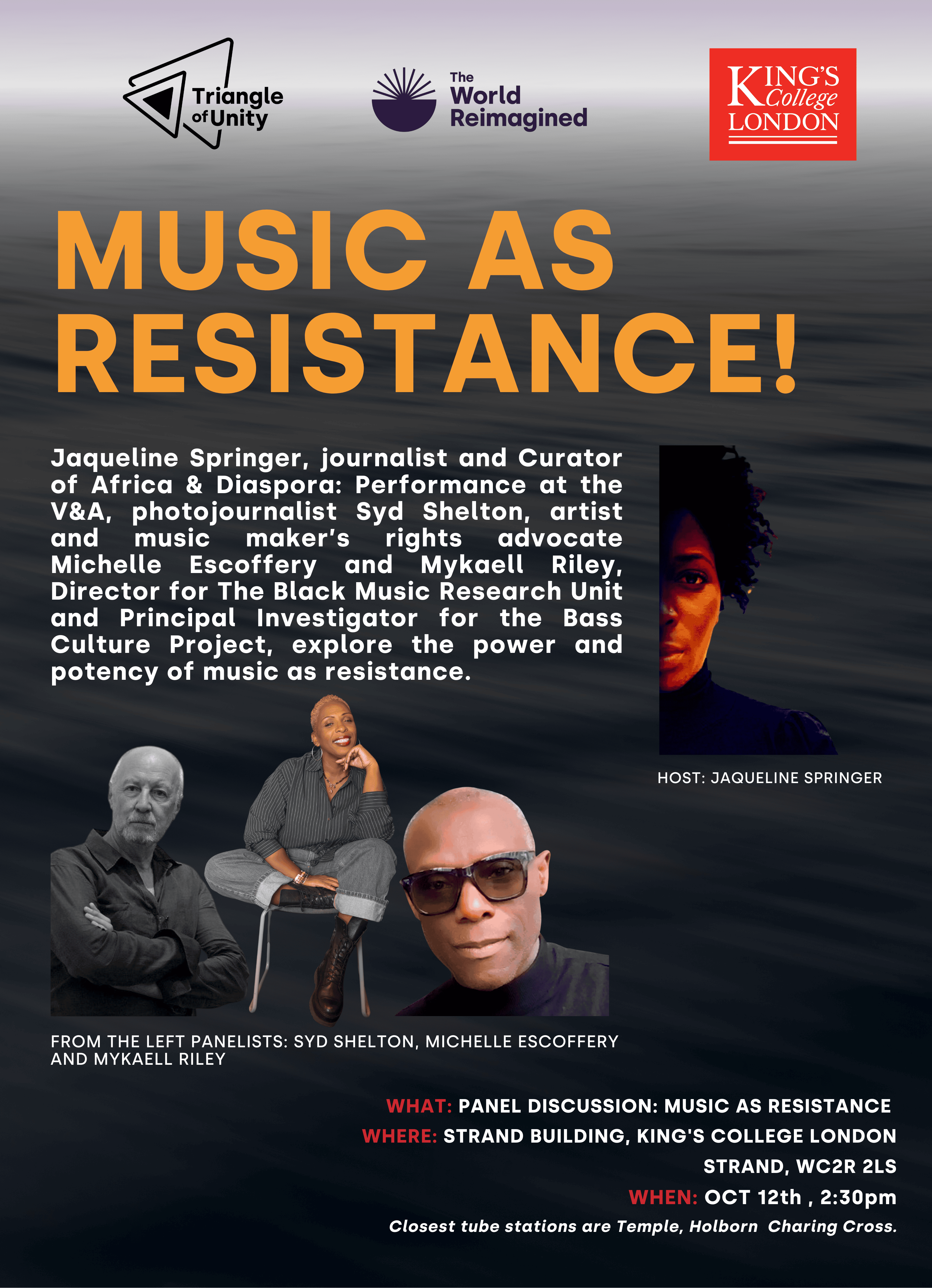 MUSIC AS RESISTANCE: A Panel Discussion hosted by Jaqueline Springer - The World Reimagined